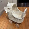 White Wicker Doll Pram Baby Stroller Ecofriendly Doll Stroller Wicker ...