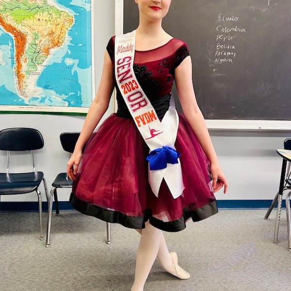 Dance Senior Sash - Senior Night Sash - Dance Senior Sash 2026 - Wide ...