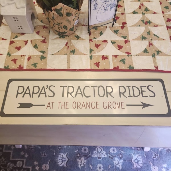 Tractor Rides Sign, Papa Gift, Papa Sign, Tractor Ride Sign, Barn ...