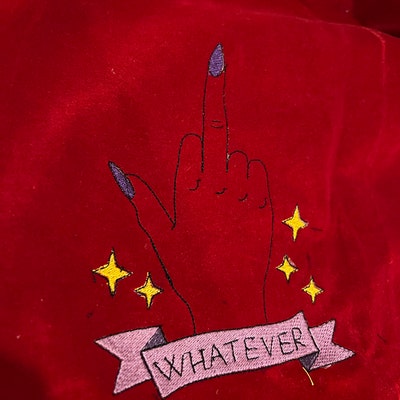 Middle Finger Embroidery Design Line Art Embroidery Design - Etsy