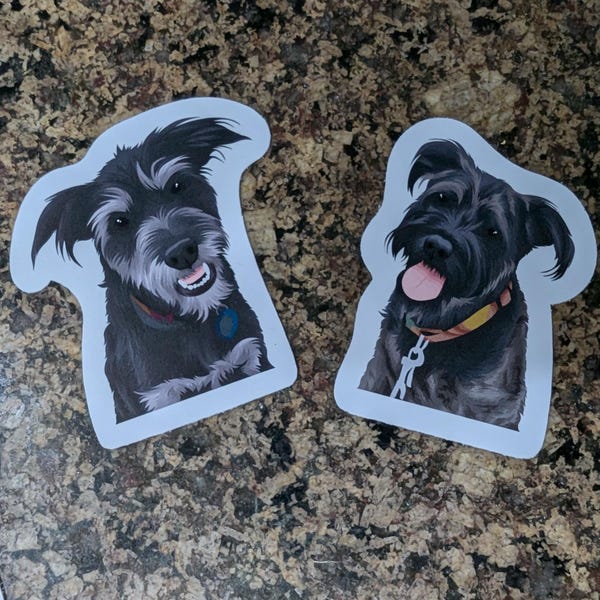 Personalized Dog Stickers Hand Drawn Custom Pet Sticker, Custom Dog ...