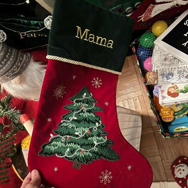 Personalized Traditional Christmas Stockings – Custom Mantel Stocking ...