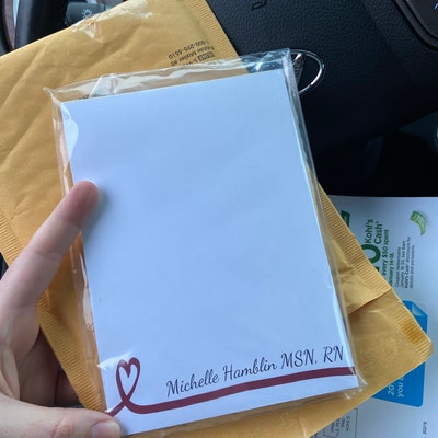 Custom Heart Notepad Personalized Name With Heart Notepad Personalized ...