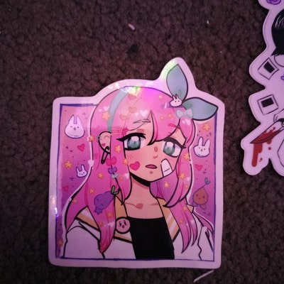 OMORI Aubrey and Bunnies Decora Fashion Cute Sticker - Etsy
