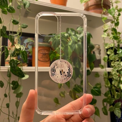 Minimal Hanging Disco Ball Print Phone Case for iPhone 15 14 13 Pro Max ...