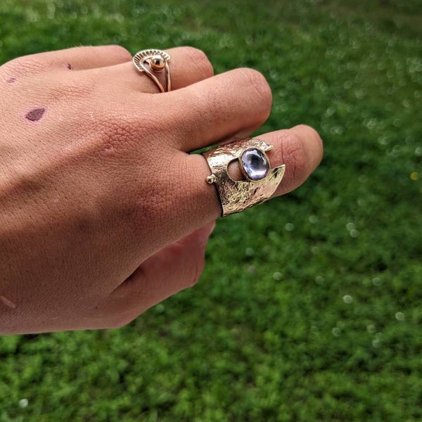 Witchy Ring for Women Gothic Rings Black Rings Wide Band Ring ...