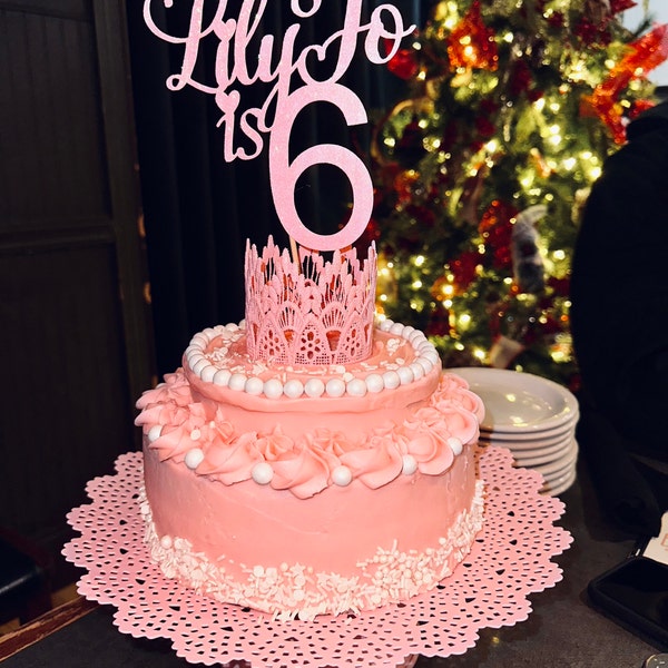 Birthday Cake Topper, 6th Birthday Cake Topper, Any Age Any One Name ...