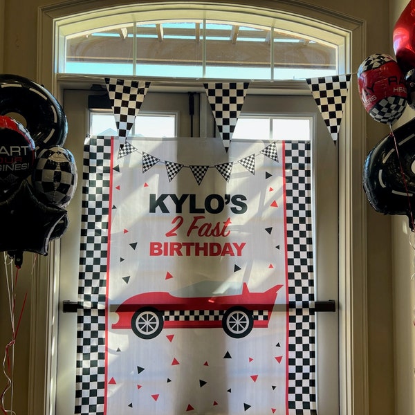 Speed Cars Birthday Backdrop, Sport Race Car Party, Custom Theme ...
