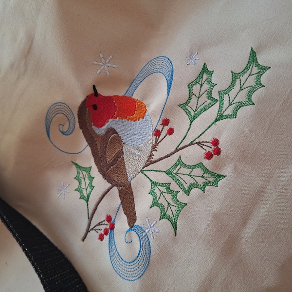 Christmas Robin - Machine Embroidery Designs Instant Download 4x4 5x5 ...