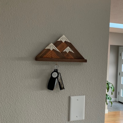 Mountain Key Holder/ Key Hanger for Wall/ Key Rack Shelf With Hooks ...