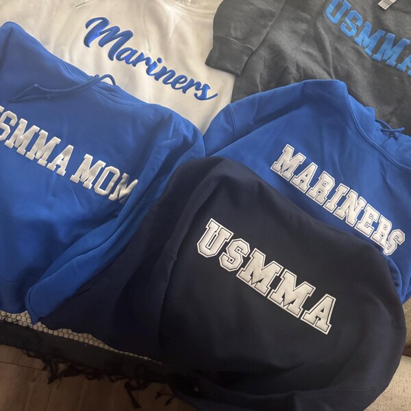 Custom Puff Print Team Name Sweatshirt, Personalized School Mascot ...