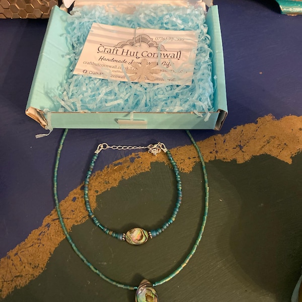 Cornish Blue Bead Bracelet - Blue Seed Bead Freshwater Pearl Bracelet ...
