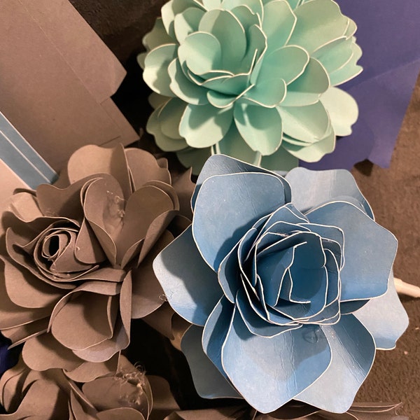 DIY Small Paper Rose Template Pattern, SVG Cut Files and PDF Printables ...