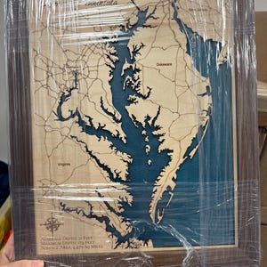 KERR LAKE, Custom Wood Map, Lake House Decor, Sign, Custom Lake Map ...