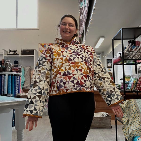 Quilt Hoodie PDF Sewing Pattern | Beginner Friendly | Sizes XS-S, M-L ...