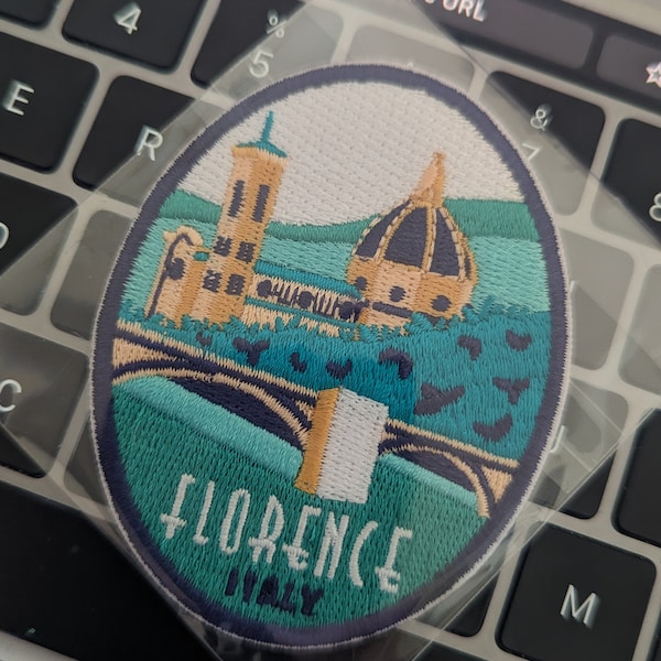 Florence Italy Travel Patch Embroidered Iron on Sew on Badge Souvenir ...