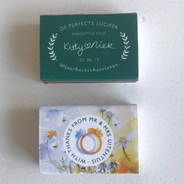 Personalized Floral Wedding Matchboxes - Custom Wedding Favor Floral - Etsy