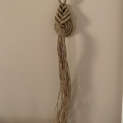 Black Rope Wall Art, Macrame Tree Wall Hanging, Modern Minimalist Fiber ...