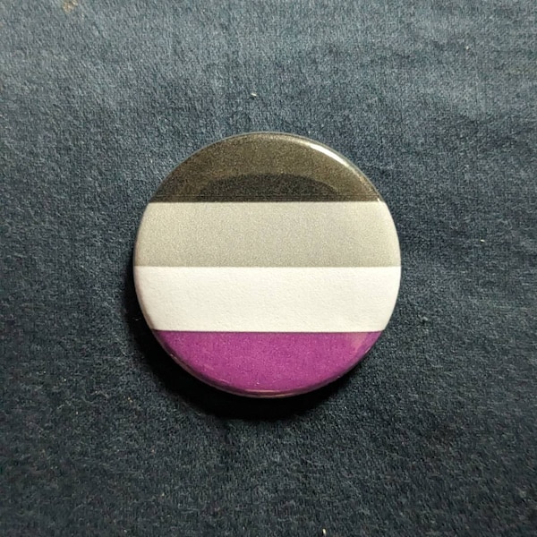 Asexual Ace Pride Flag Pin Badge Pinback Button ~ 1" Pin 1.5" Pin 2.25 ...