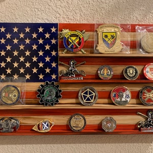 Texas Flag Challenge Coin Display - Etsy