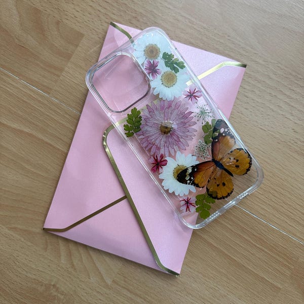 Pressed Flower Phone Case, Dried Flower Samsung Galaxy S24 S23 S22 ...