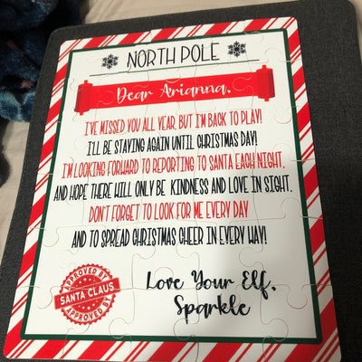 Elf Arrival Puzzle Gift From Elf - Etsy