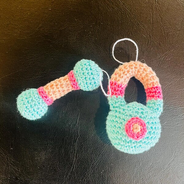 Baby Barbell (set of 5 Pieces) and Headband Digital PDF Crochet Pattern ...