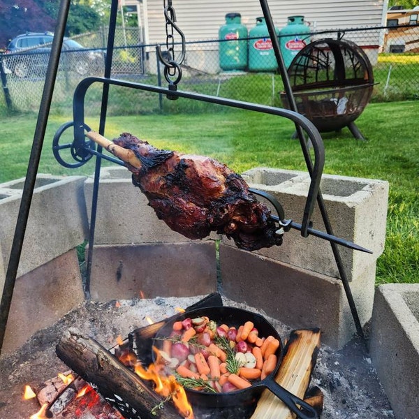 Hanging Campfire Rotisserie Spit - Etsy