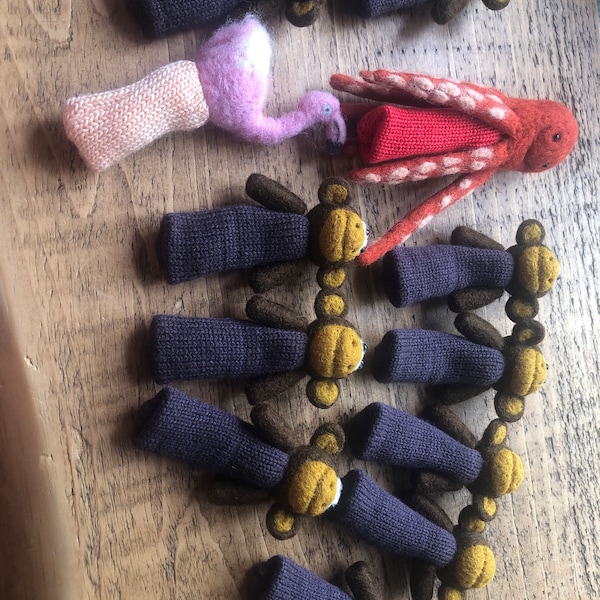 The Jungle Book Set of Finger Wool Puppets - Etsy