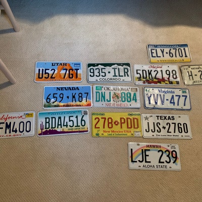 REAL License Plates in 8 Different Colors From at Least 3 - Etsy