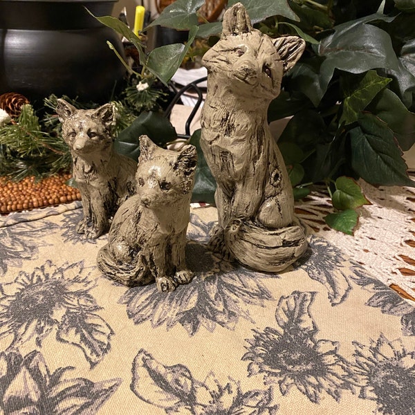 Fox Figurine Woodland Creature Woodland Décor Fox Statue Fox ...