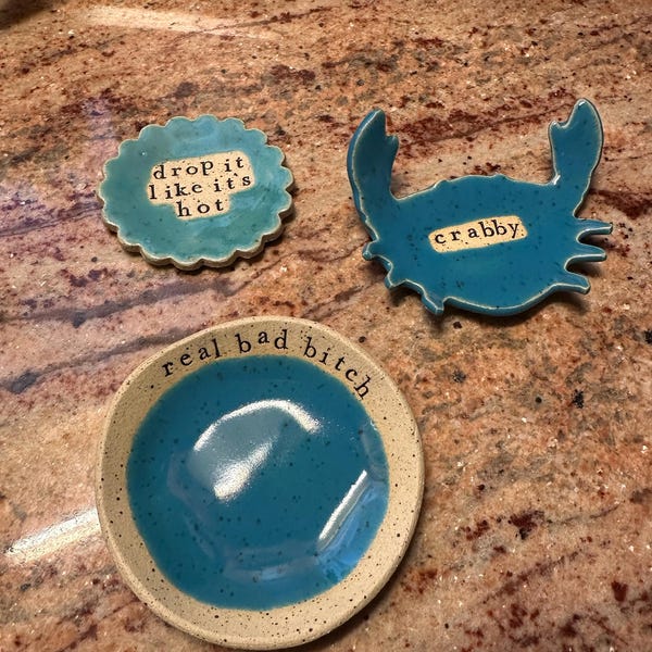 Made to Order- Breast Cancer Spoon Rest - Coffee or Stove - Pottery ...