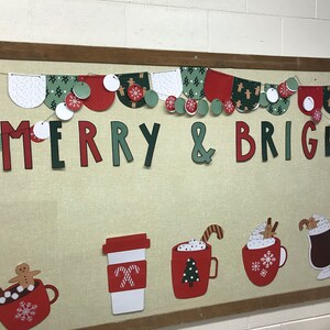 Hot Cocoa Christmas December Bulletin Board Kit - Etsy