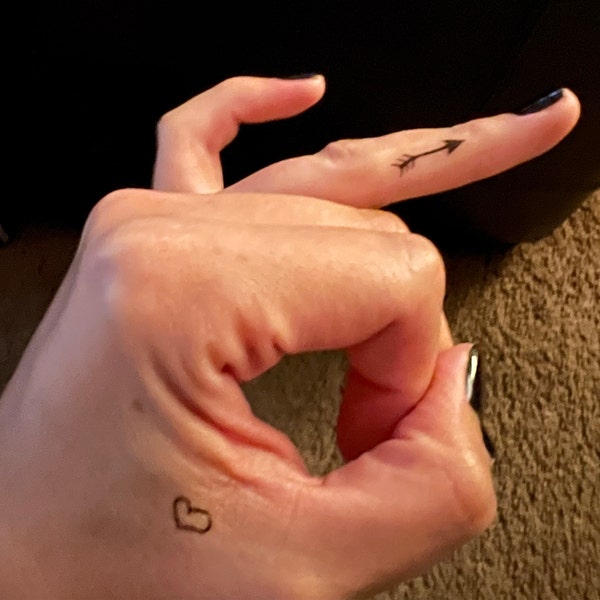 Tiny Arrow Temporary Tattoo set of 3 - Etsy