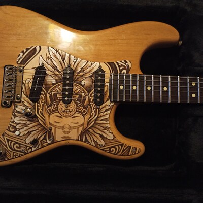 Engraved Telecaster Pickguard & Control Plate SET Unique Handmade ...