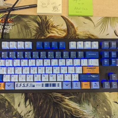 Shyvana the Half-dragon LOL Series Keycap Set, 127 Keys PBT for Mechanical Keyboard OEM Profile ...