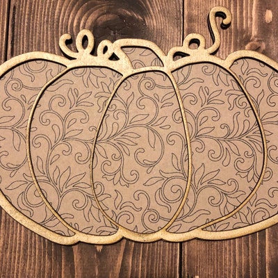 Plaid Pumpkin SVG File Autumn Harvest Laser Cut File Silhouette 3D Fall ...