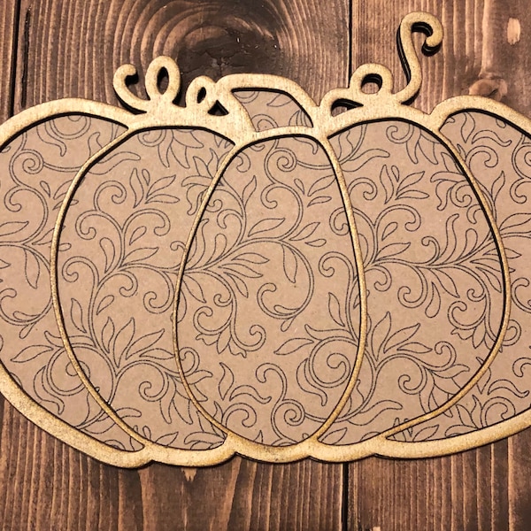 Plaid Pumpkin SVG File | Autumn Harvest Laser Cut File | Silhouette 3D ...