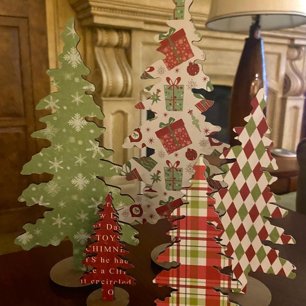 Decorative Freestanding Trees in 5 Sizes From 4 to 10 1/2 Inches, 6 ...