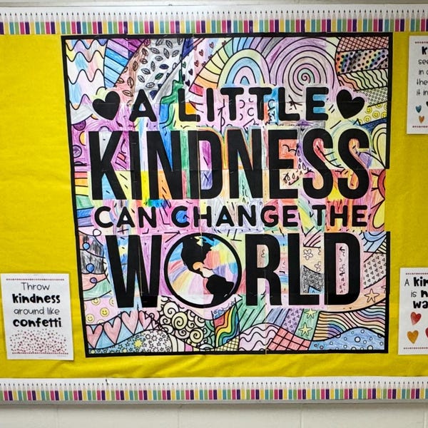 Collaborative Coloring Poster World Kindness Day | A Little Kindness ...