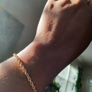 10K Gold Rope Chain Gold Rope Chain Bracelet 3mm 3.6mm 4mm - Etsy