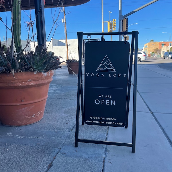 Custom A-frame Sign: Black Metal Sandwich Board, Business & Wedding - Etsy