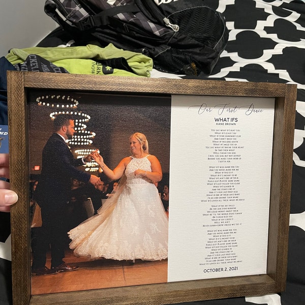 Our First Dance - Custom Handmade Framed First Dance Print on Canvas ...