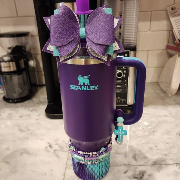 Deep Purple Stanley Bracelet Stack Accessories - Purple With Teal - Etsy