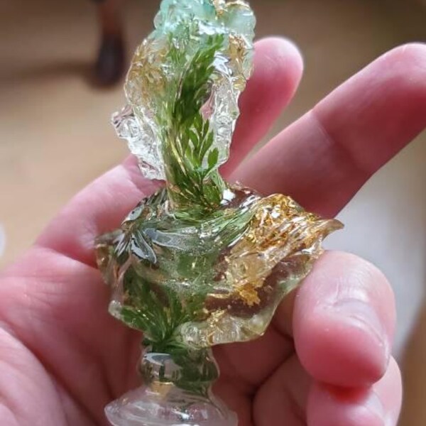 Custom Apollo Resin Statue With Real Dried Flowers and Crystals - Etsy