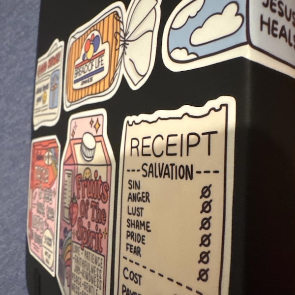 Pasta Stickers || Waterproof Sticker || Stamp Stickers || Water Bottle Stickers || Laptop ...