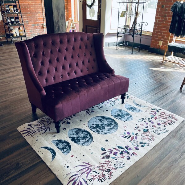 Moonlit Garden Area Rug Moon Carpet Lunar Eclipse Astrology Starry ...