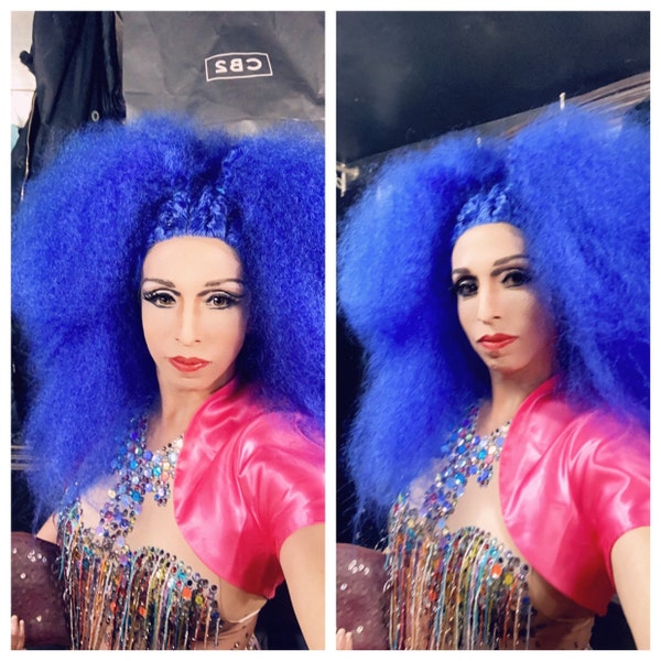 Rocker Emo Punk Mohawk Mullet - Custom Drag Queen Lace Front Wig - Etsy