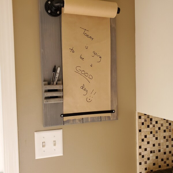 Rydal Wooden Memo Paper Roll Holder, 20 Stain Colors - Grocery List Pad ...