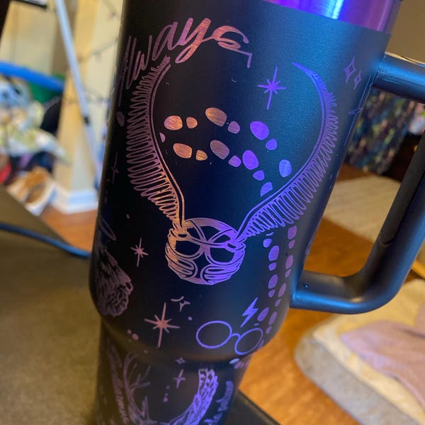 Wizard Wrap 40 Oz Tumbler White With Purple Underneath. Different ...